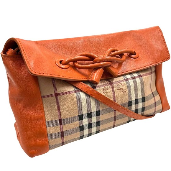 Burberry | Bags | Burberry Mini Shoulder Bag Orange X Nova Check ...
